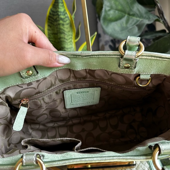 Coach | Bags | Coach Raffia Satchel Shoulder Bag | Poshmark